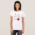 ASCII Text Art Bunny Rabbit Give Heart T-Shirt | Zazzle