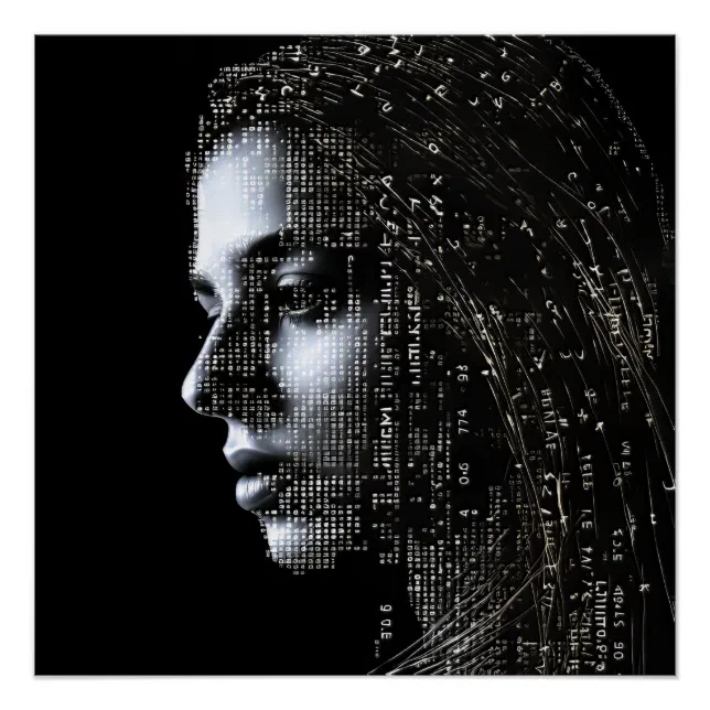 ASCII Woman Scientist Poster | Zazzle