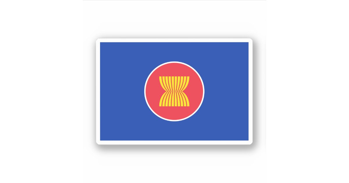 ASEAN Flag Sticker | Zazzle