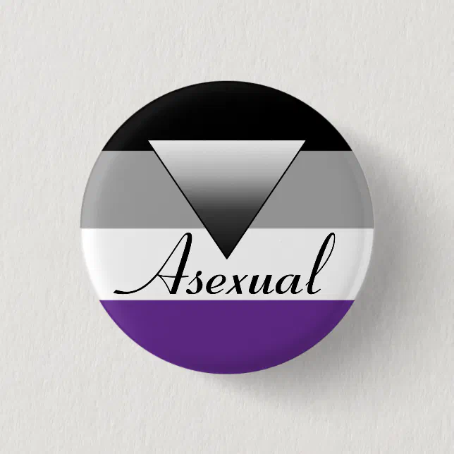 Asexual Flag & Triange Badge Pin | Zazzle