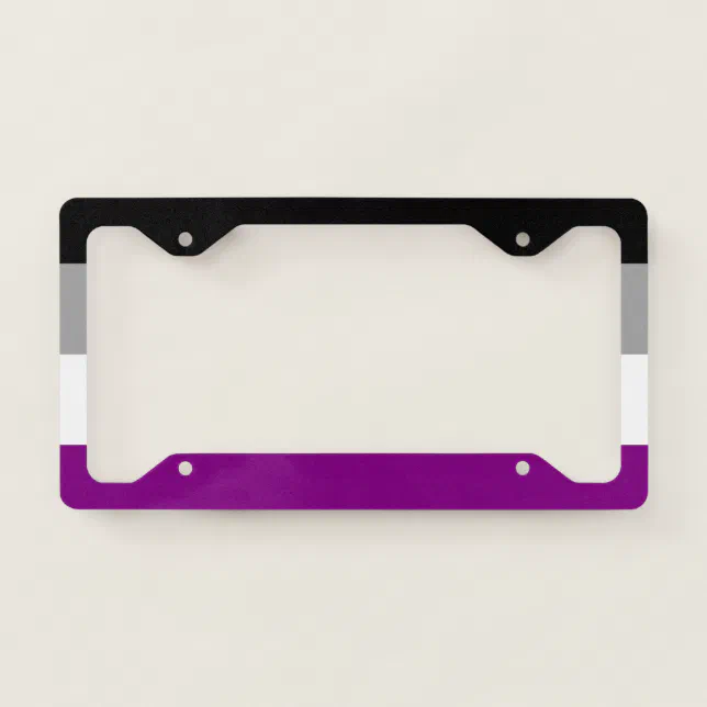Asexual Pride Flag LGBTQ License Plate Frame | Zazzle