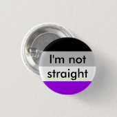 asexual pride I'm not straight pin | Zazzle