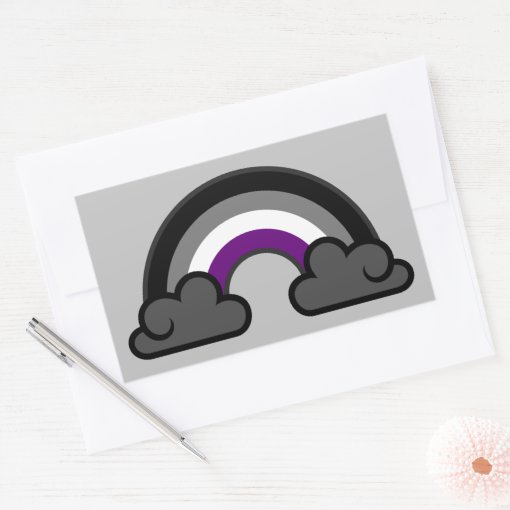 Asexual Pride Rainbow +{ Ace | Demi | Grey }+ Rectangular Sticker | Zazzle