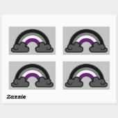 Asexual Pride Rainbow +{ Ace | Demi | Grey }+ Rectangular Sticker | Zazzle