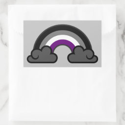 Asexual Pride Rainbow +{ Ace | Demi | Grey }+ Rectangular Sticker | Zazzle