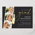 Ash | Gold Tassel Photo Strip Graduation Party Foil Invitation | Zazzle