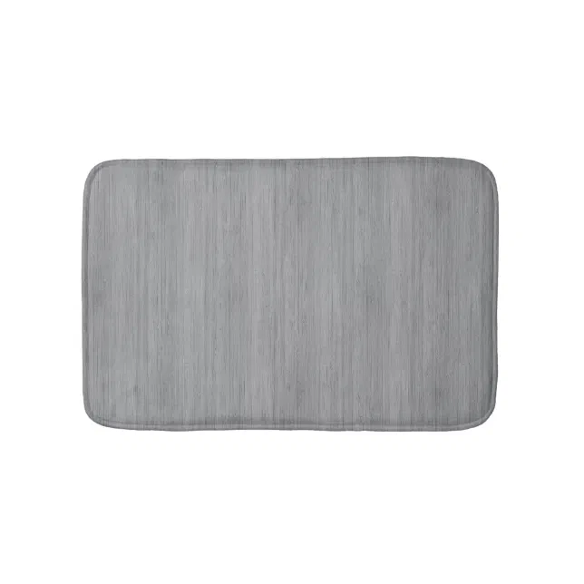 Ash Gray Bamboo Wood Grain Look Bathroom Mat | Zazzle