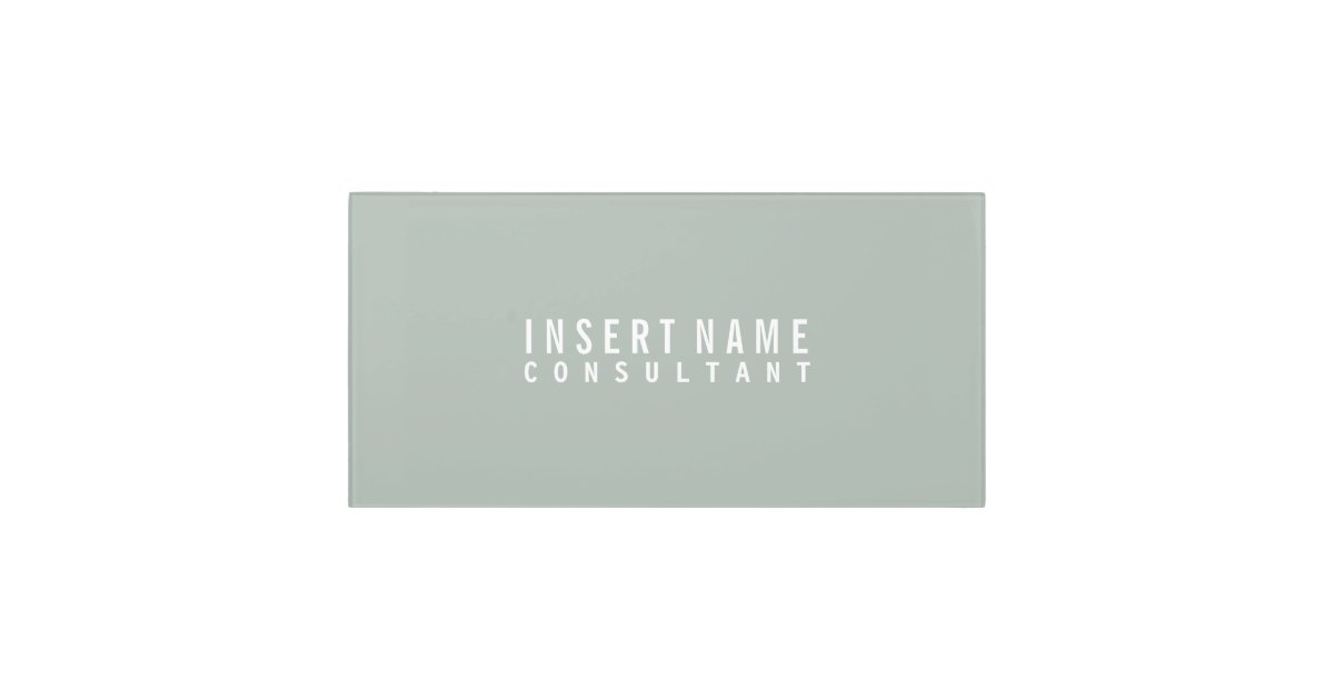 Ash Grey Professional Modern Plain Door Sign | Zazzle