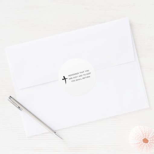 Ash Wednesday Classic Round Sticker | Zazzle