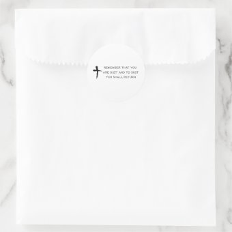 Ash Wednesday Classic Round Sticker | Zazzle