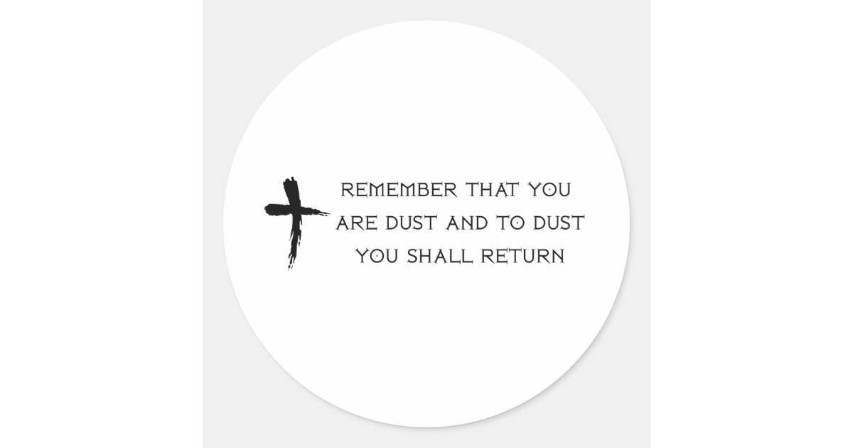 Ash Wednesday Classic Round Sticker | Zazzle