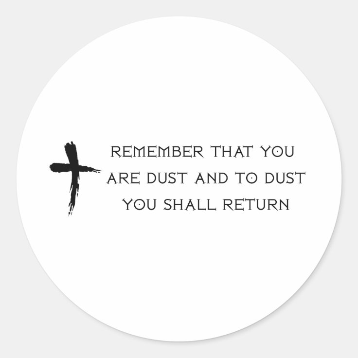 Ash Wednesday Classic Round Sticker | Zazzle