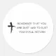 Ash Wednesday Classic Round Sticker | Zazzle