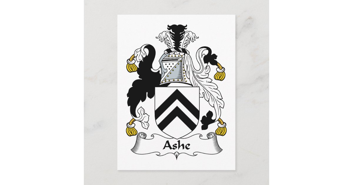 Ashe Family Crest Postcard | Zazzle