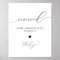 ASHER Calligraphy Reserved for Immediate Family Poster | Zazzle