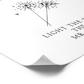 ASHER Calligraphy Wedding Sparkler Send Off Poster | Zazzle
