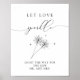 ASHER Calligraphy Wedding Sparkler Send Off Poster | Zazzle