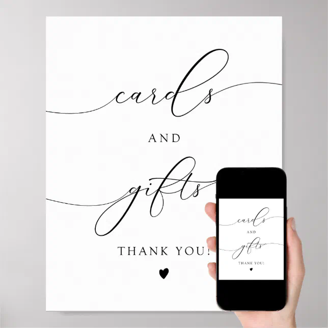 ASHER Elegant Calligraphy Cards and Gifts Sign | Zazzle