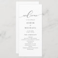 ASHER Elegant Calligraphy Script Wedding Program | Zazzle