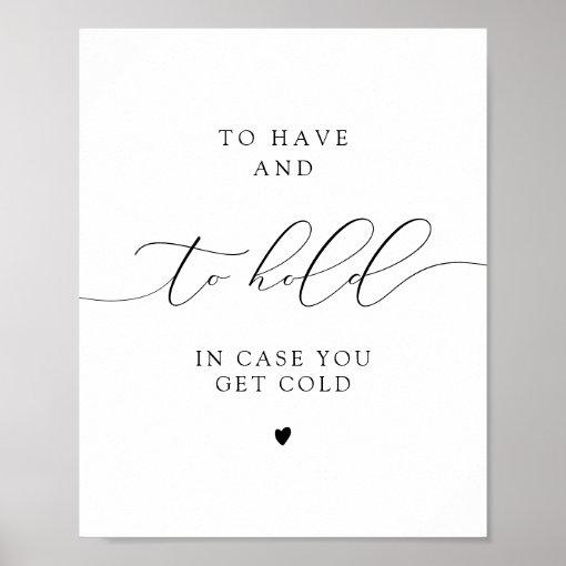 ASHER Elegant Calligraphy Wedding Blanket Sign | Zazzle
