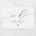 ASHER Modern Elegant Calligraphy We Do Wedding Sparkling Wine Label ...
