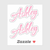 Ashley name x2 sticker | Zazzle