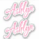 Ashlyn Decorative Name in Pink x2 Sticker | Zazzle