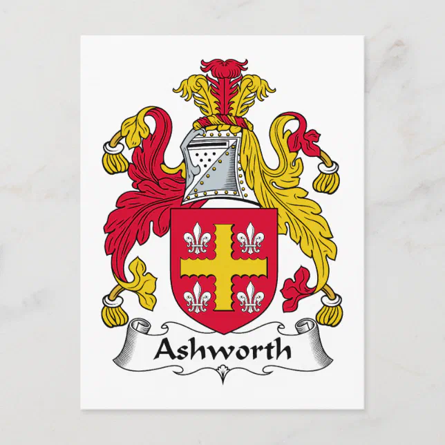 Ashworth Family Crest Postcard | Zazzle