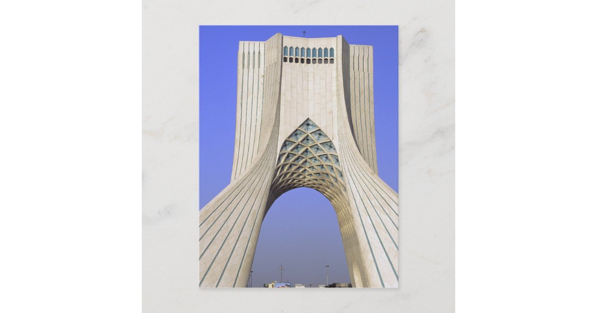 Asia, Iran, Tehran. Freedom Monument in Azadi Postcard | Zazzle