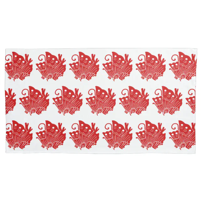 Asian Butterfly Japanese Kamon Design Pillow Case | Zazzle