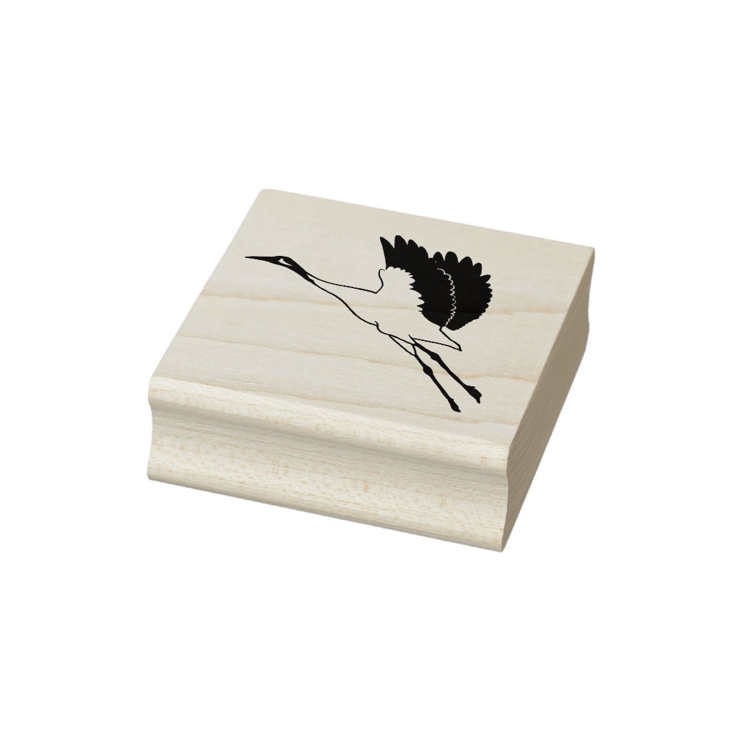 Asian Crane Rubber Stamp | Zazzle