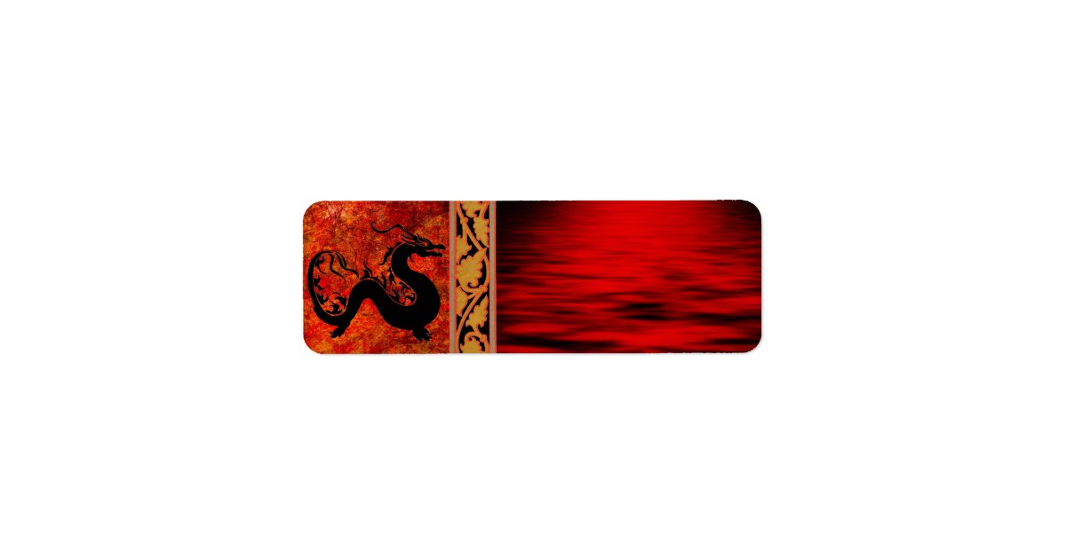 Asian Dragon Address label | Zazzle