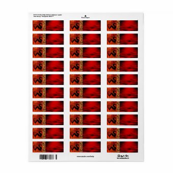 Asian Dragon Address label | Zazzle