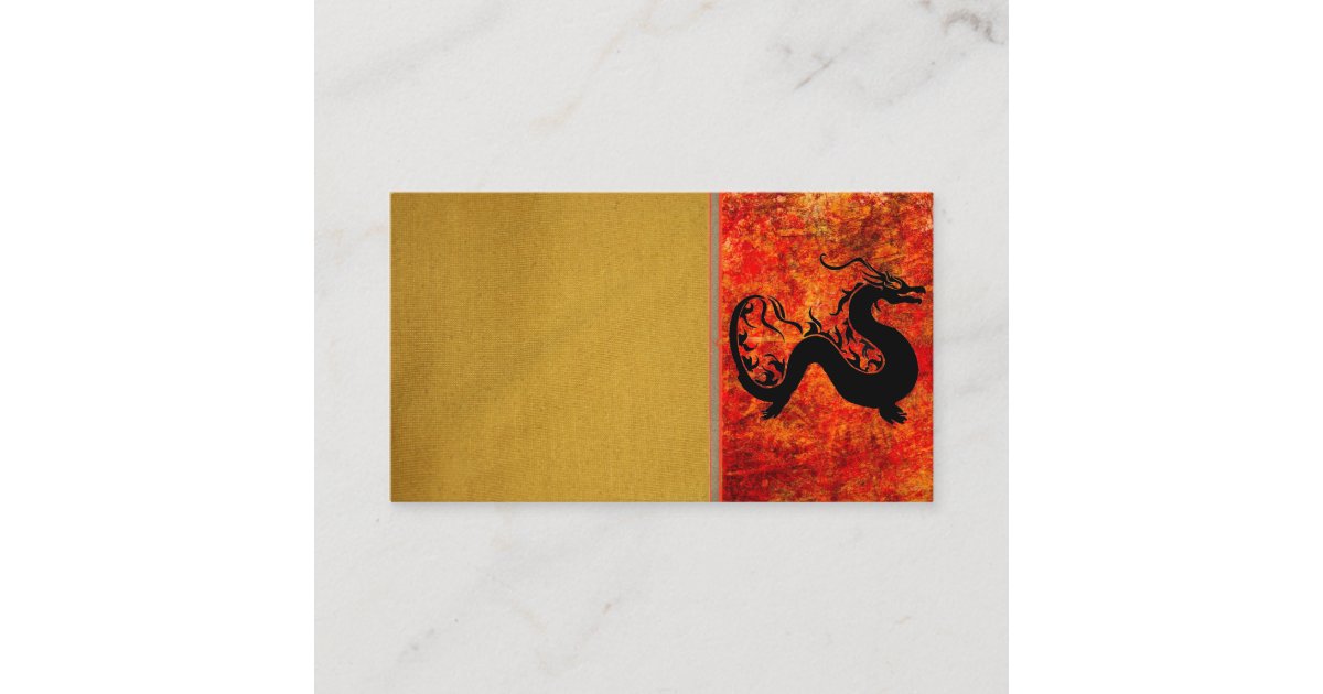 Asian Dragon Business Card | Zazzle