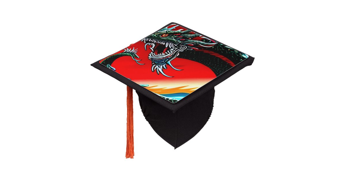 ASIAN DRAGON GRADUATION CAP TOPPER | Zazzle