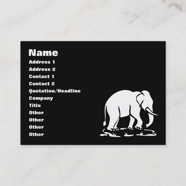 Asian Elephants Ahead Thai Elephant Trekking Sign Business Card | Zazzle