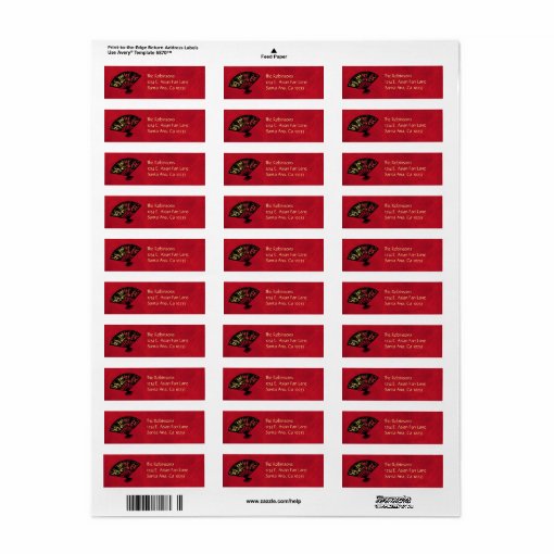 Asian Fan Return Label Stickers | Zazzle