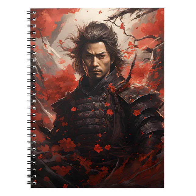 Asian Fighter Abstract Art Of Japanese Samurai Notebook | Zazzle