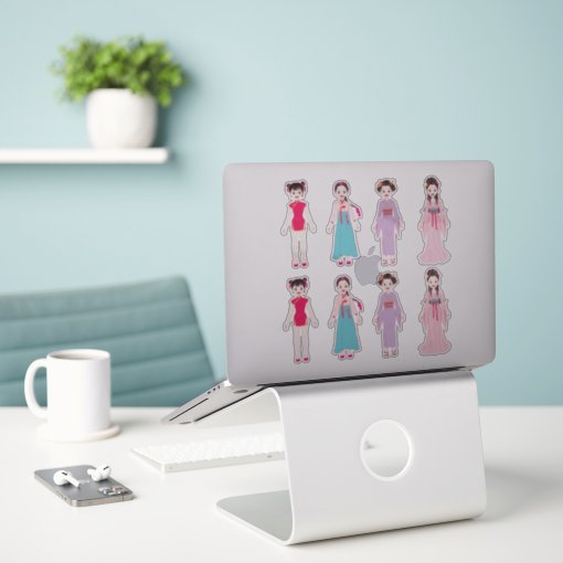 Asian Girls Sticker | Zazzle