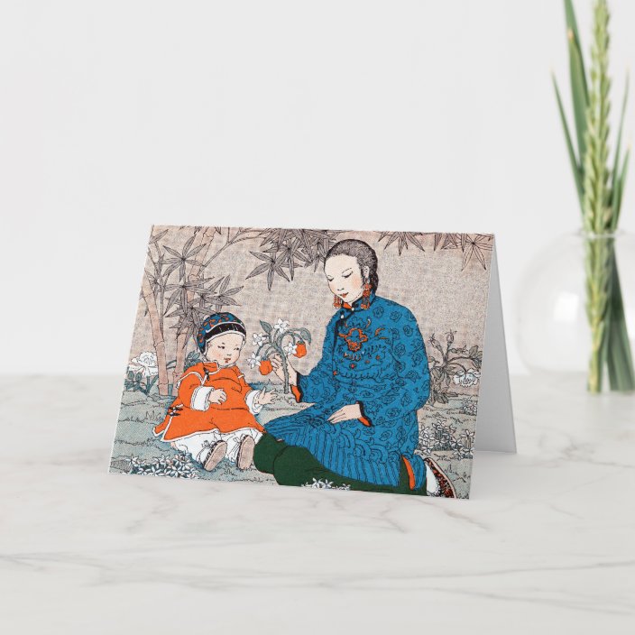 Asian Mother & Child Mother's Day Card | Zazzle.com