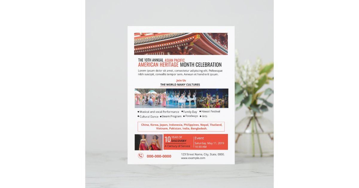 Asian pacific american heritage month Event Flyer | Zazzle