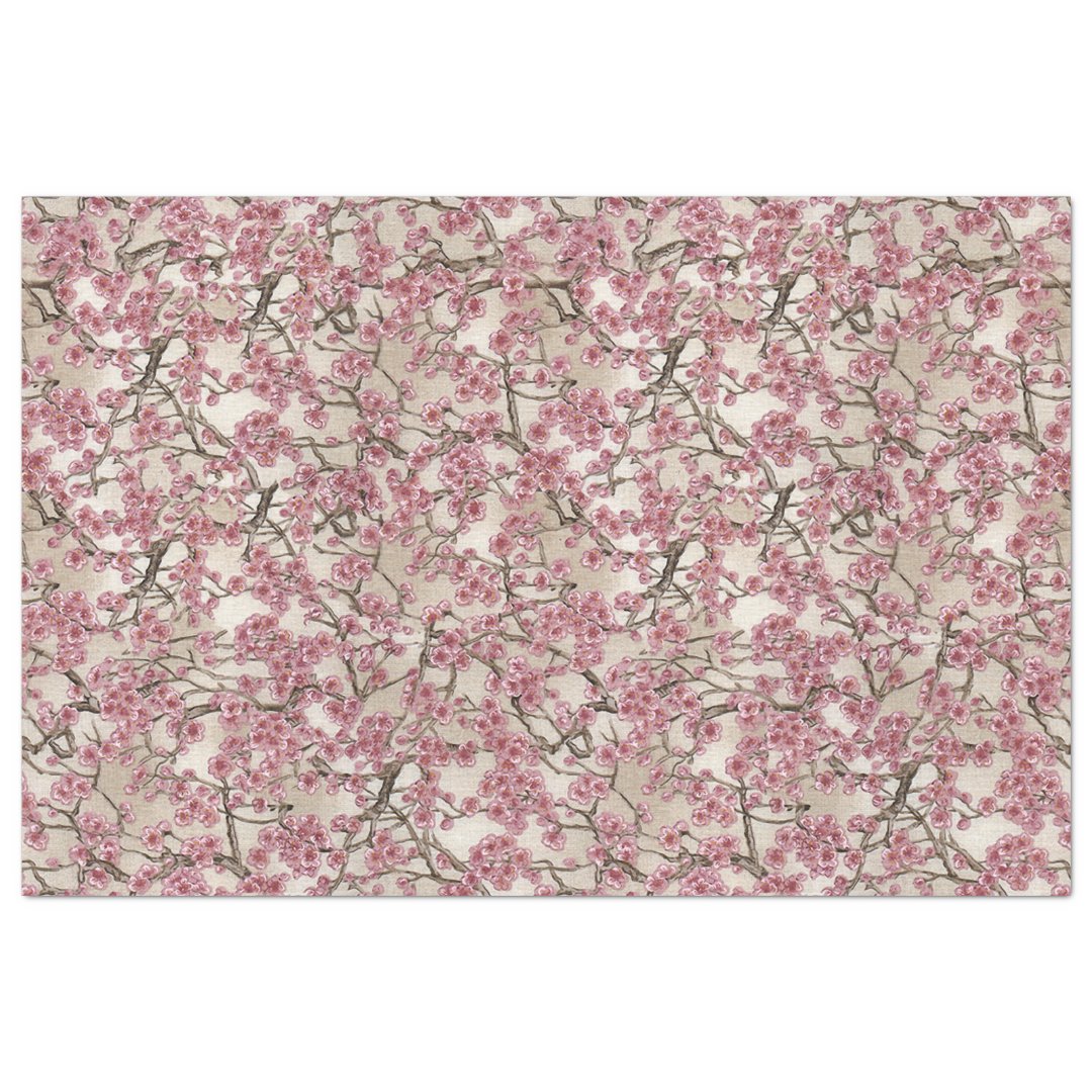Asian Pink Cherry Blossoms Tissue Paper | Zazzle