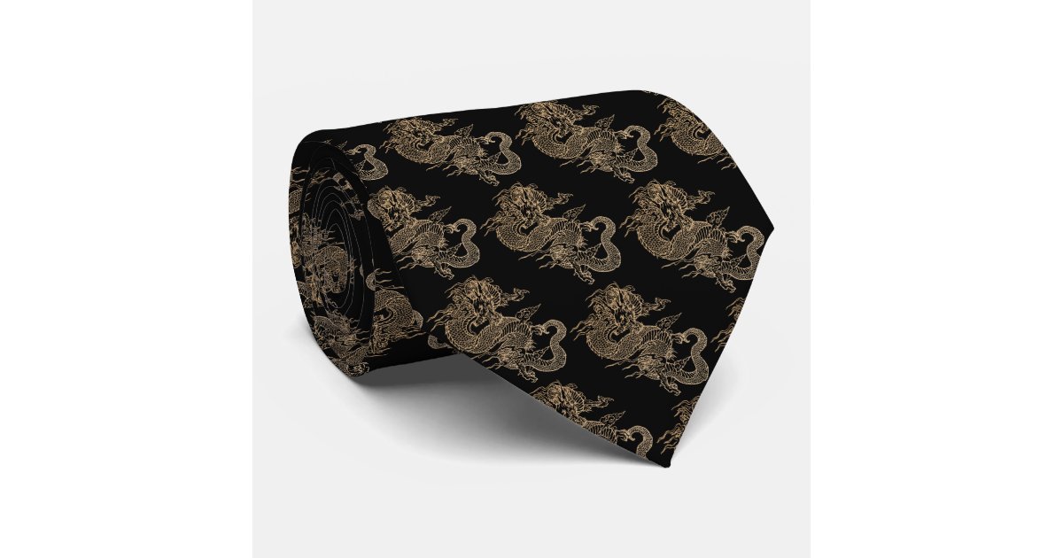 Asian-style dragon tie | Zazzle