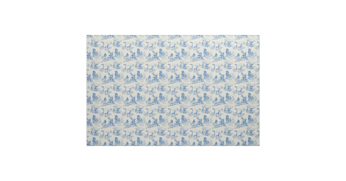 Asian Toile Fabric | Zazzle
