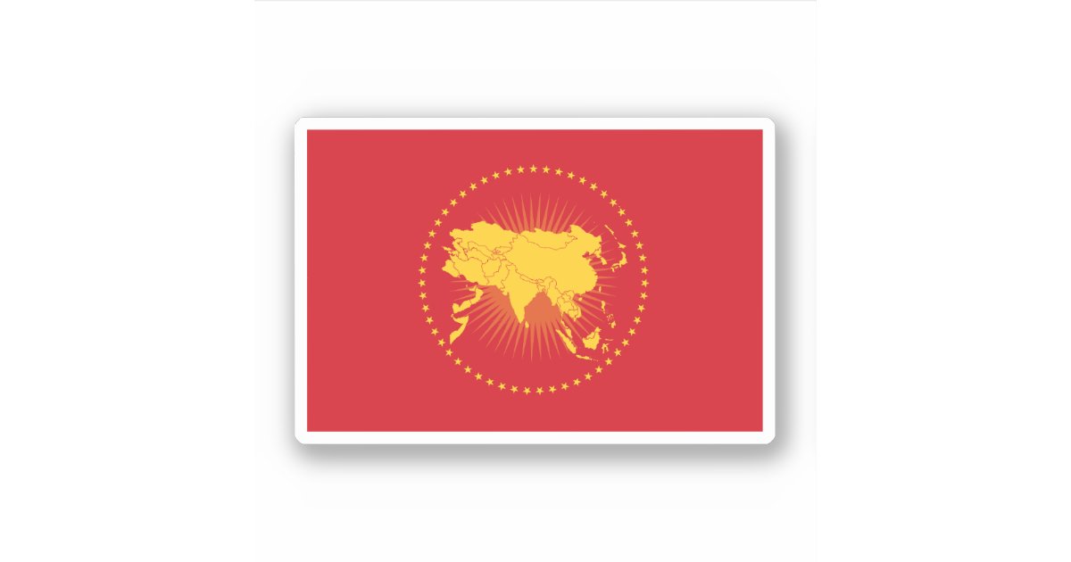 Asian Union Flag Sticker | Zazzle