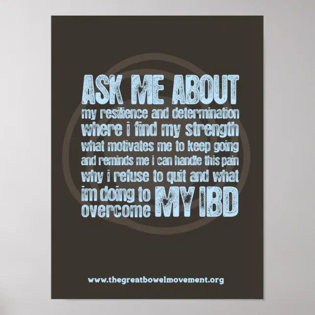 Ask Me About IBD Empowerment Athlete Poster | Zazzle