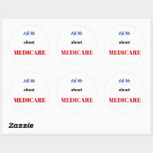 Ask Me About Medicare Stickers | Zazzle