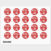 Ask Me Peel & Stick Stickers | Zazzle