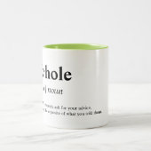 Askhole - Dictionary meaning Two-Tone Coffee Mug | Zazzle