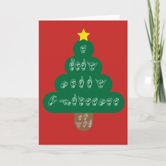 ASL - A Very Merry Christmas To You Greeting Card | Zazzle.com